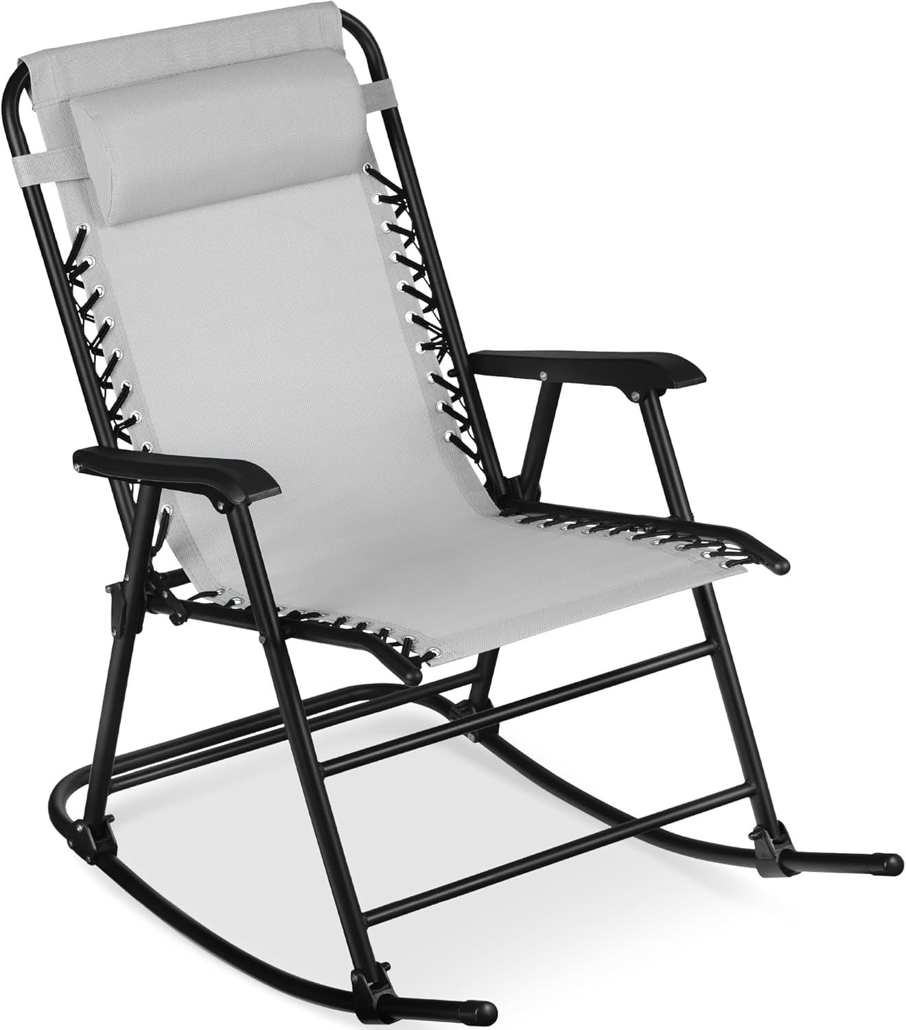 ZLERP Outdoor Folding Rocking Chair, Zero Gravity Lounge Chair, Patio ...
