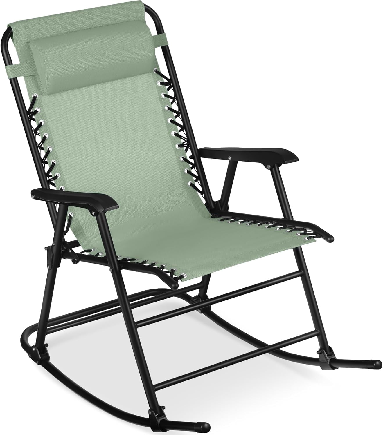 ZLERP Outdoor Folding Rocking Chair, Zero Gravity Lounge Chair, Patio ...