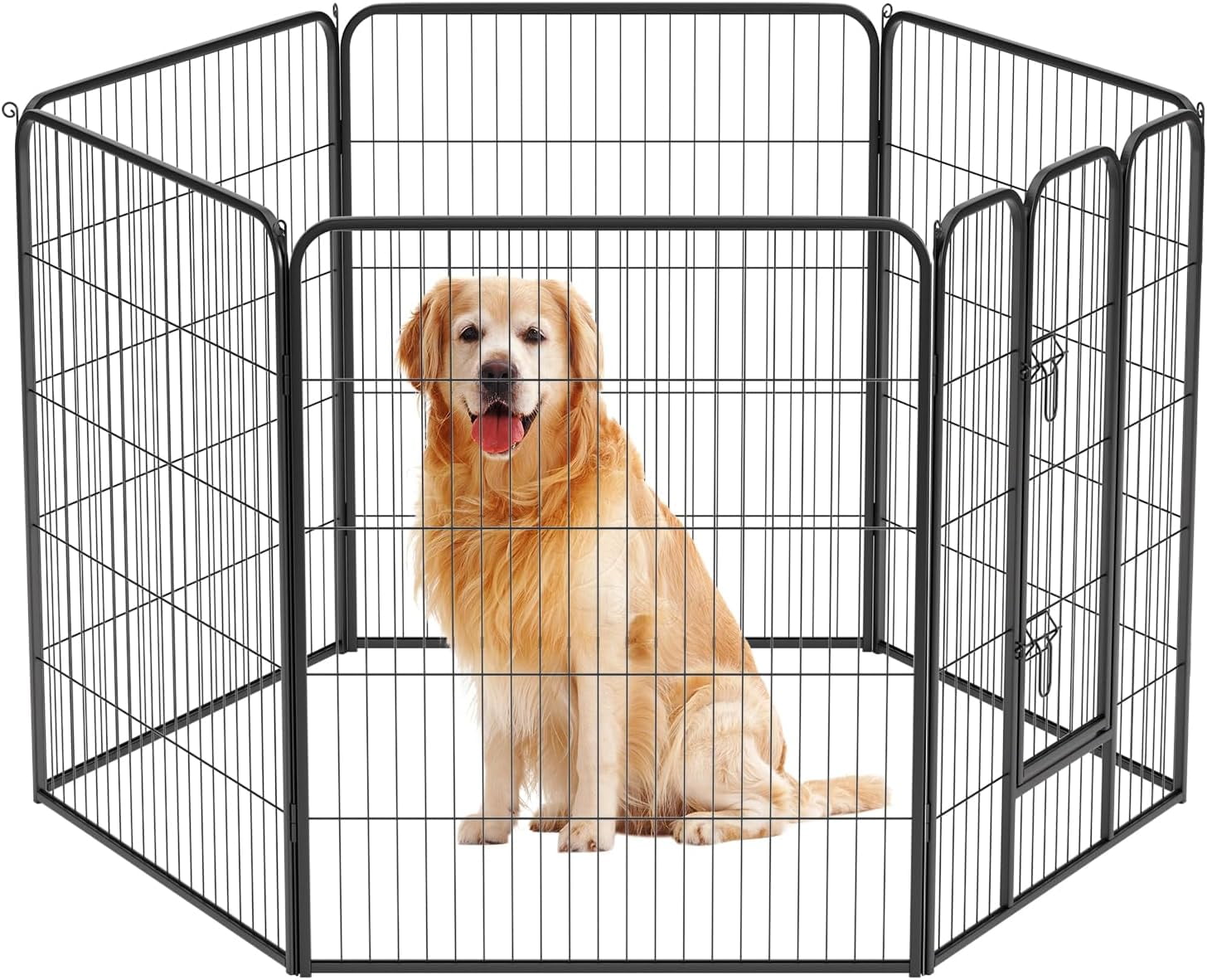 ZLERP Playpen Indoor 24 inch 6 Panels Metal Dog Pen Pet Dog Fence ...