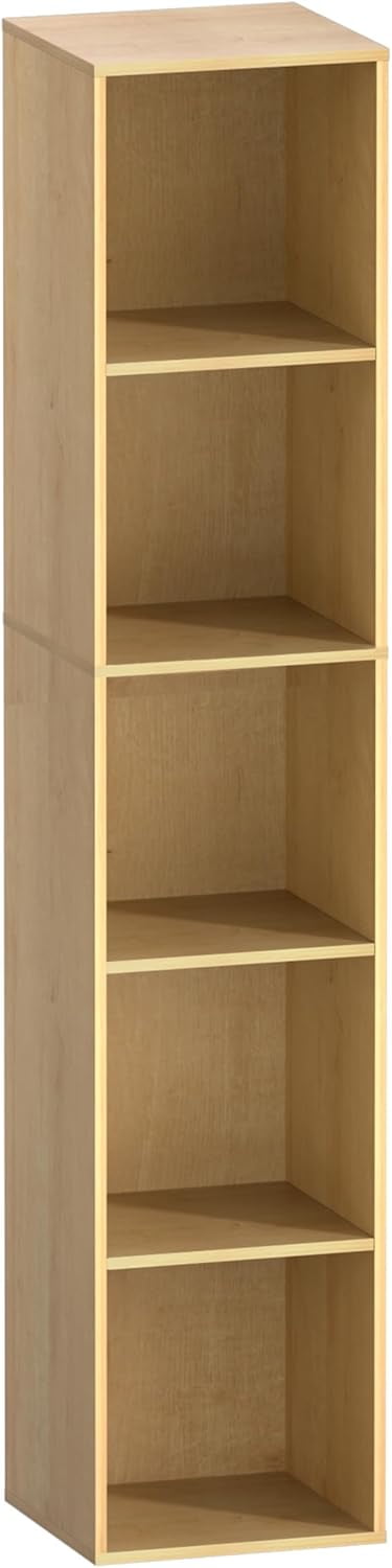 ZLERP Storage Organizer, 5 Tier Vertical Cube Bookcase Freestanding ...