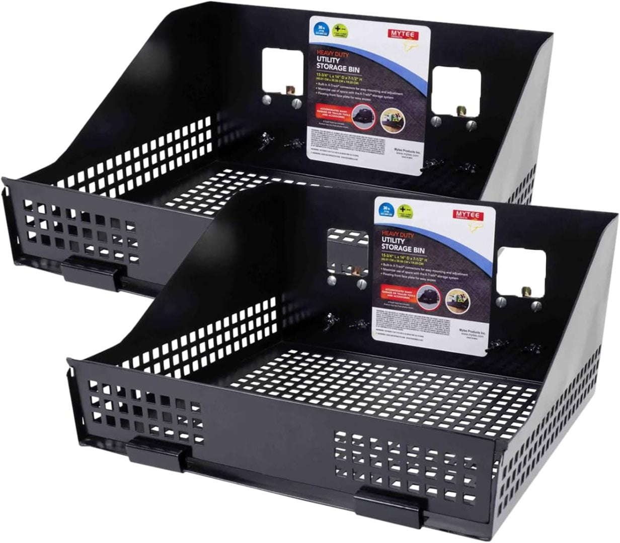 ZLGP (2 Pack Heavy Duty Metal E-Track Storage Bin for E-Track Systems ...