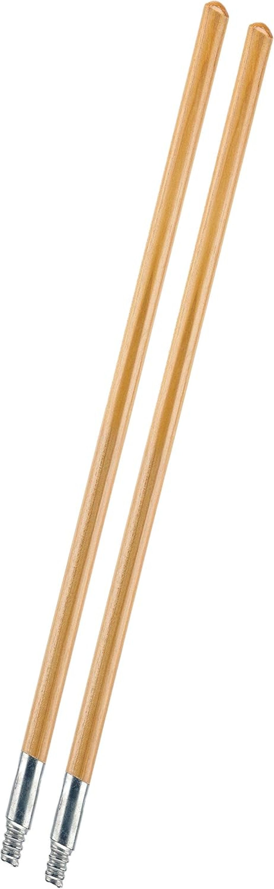 ZLGP 2 Pack Natural Wood Handle 72" with Threaded Metal Tip - Walmart.com