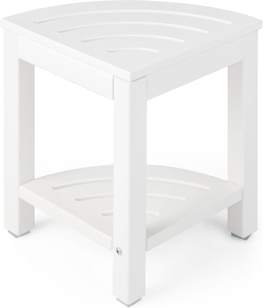 ZLGP Corner Shower Stool Waterproof - HDPE Shower Bench Seat with ...
