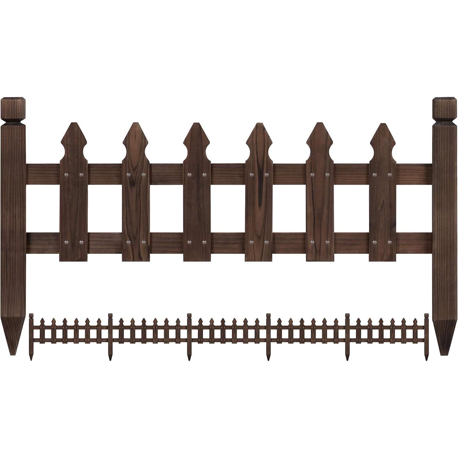 ZLGP Decorative Garden Fence Landscape Wood Picket Fencing Ornamental ...