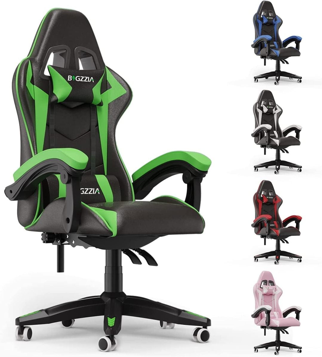ZLGP Gaming Chair, Ergonomic Game Chair for Adults, Reclining Racing ...