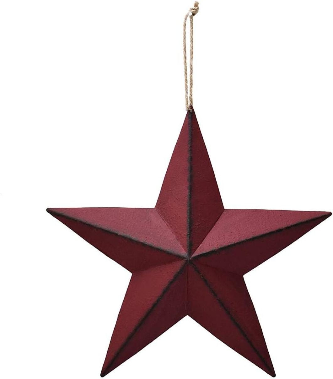 ZLGP Patriotic Metal Barn Star Hanging Wall Decor Distressed Country ...