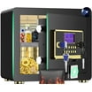 RETLLAS 1.3 Cu Ft Safe Box - Key & Code Entry | Compact & Fireproof ...