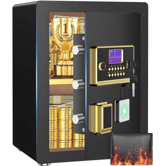 SYSENFO 3.5 Cuft Large Safe Box, Digital Keypad Home Security Safe With ...