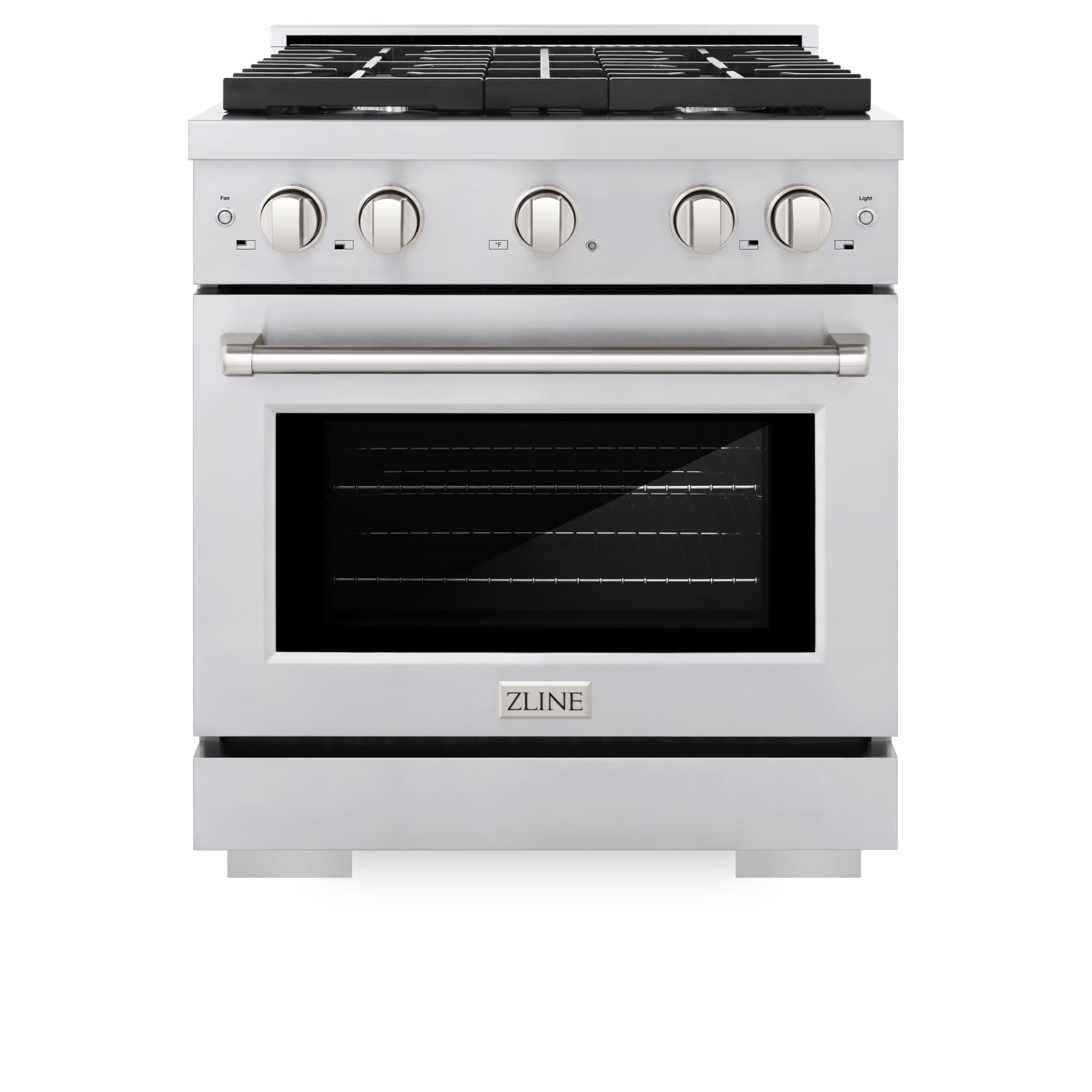 ZLINE 30 in. 4.2 cu. ft. Paramount Dual Fuel Range with 4 Burner Gas ...