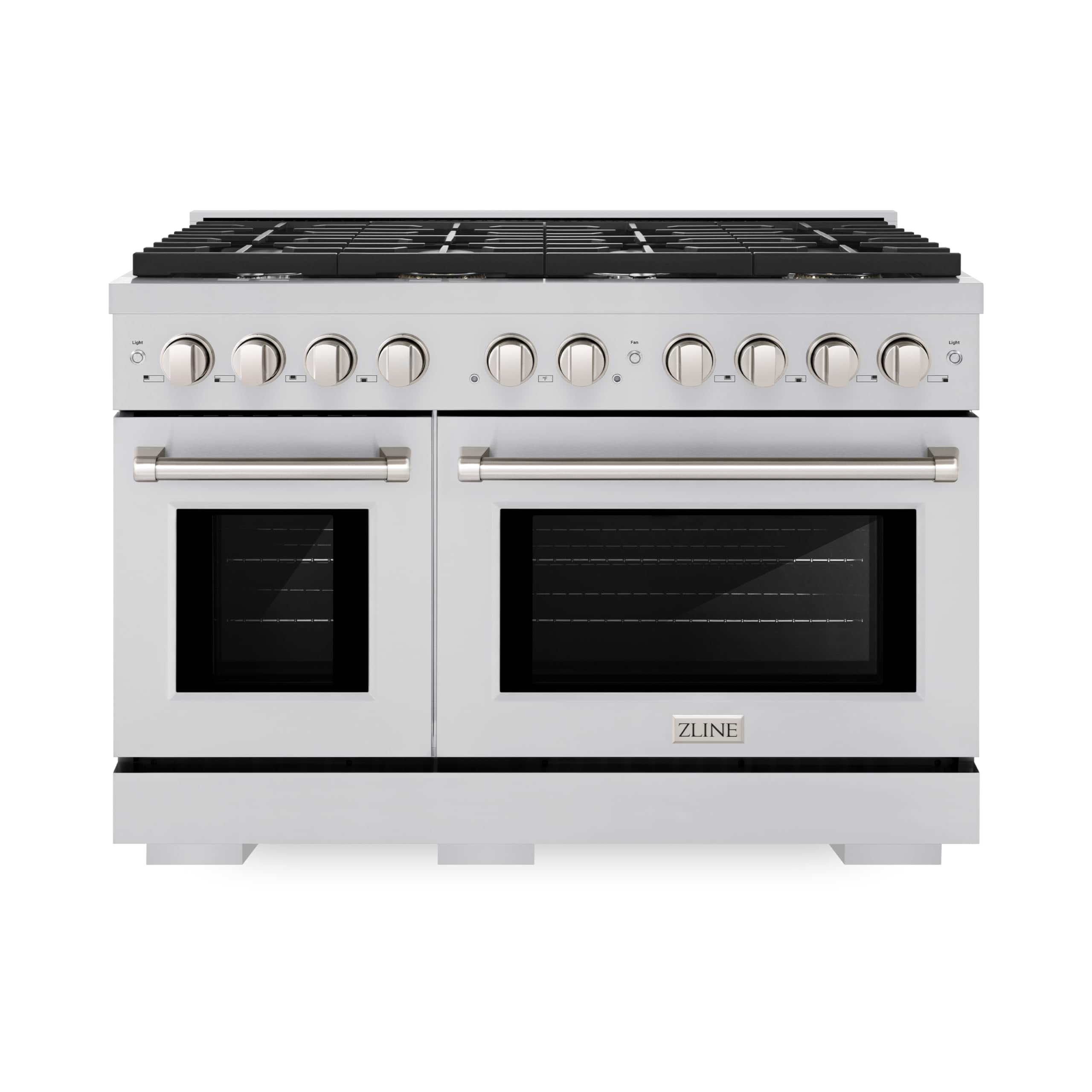 ZLINE 48 in. 6.7 cu. ft. Paramount Double Oven Gas Range with 8 Burner ...