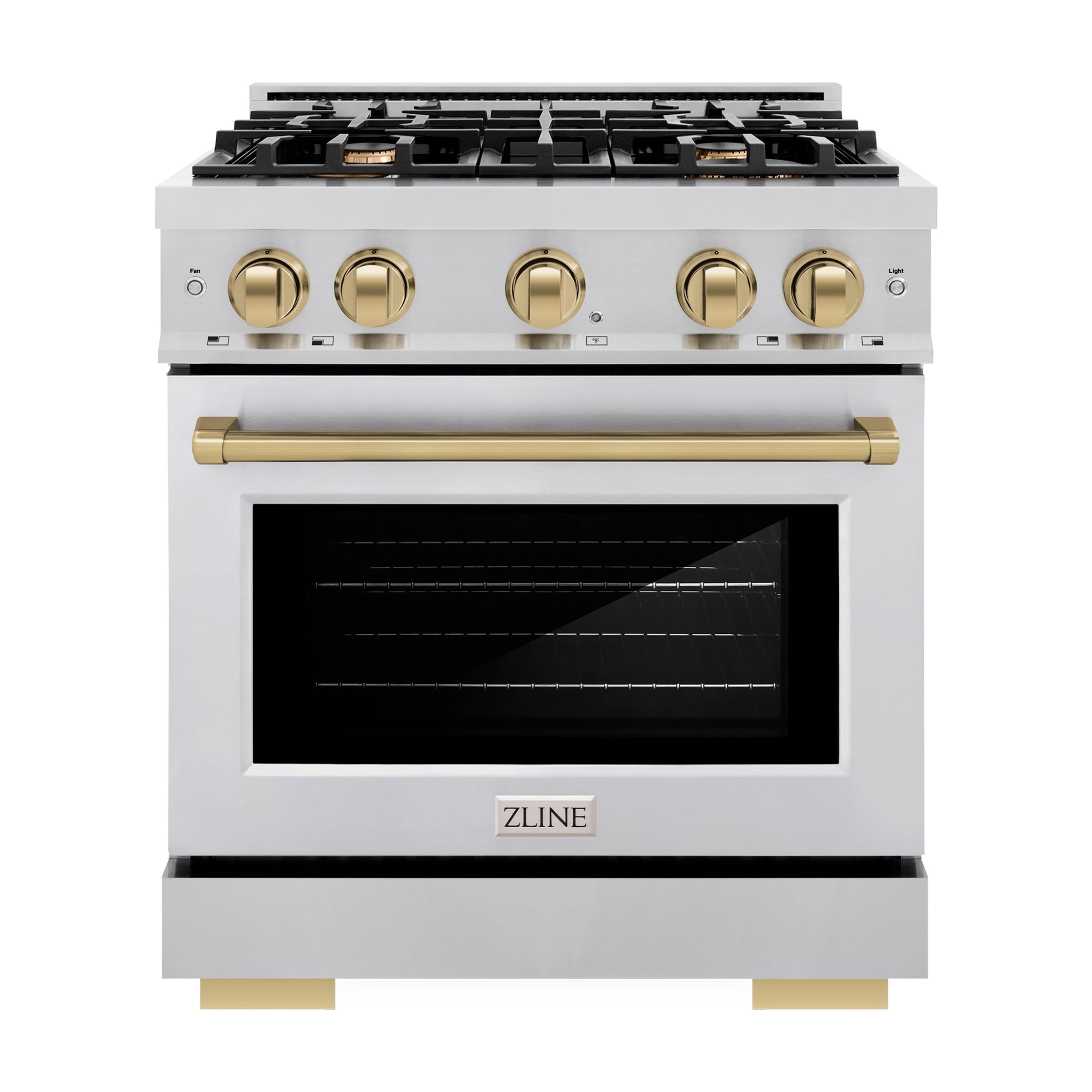 ZLINE Autograph 30" 4.2 cu. ft. Select Dual Fuel Range with 4 Burners ...