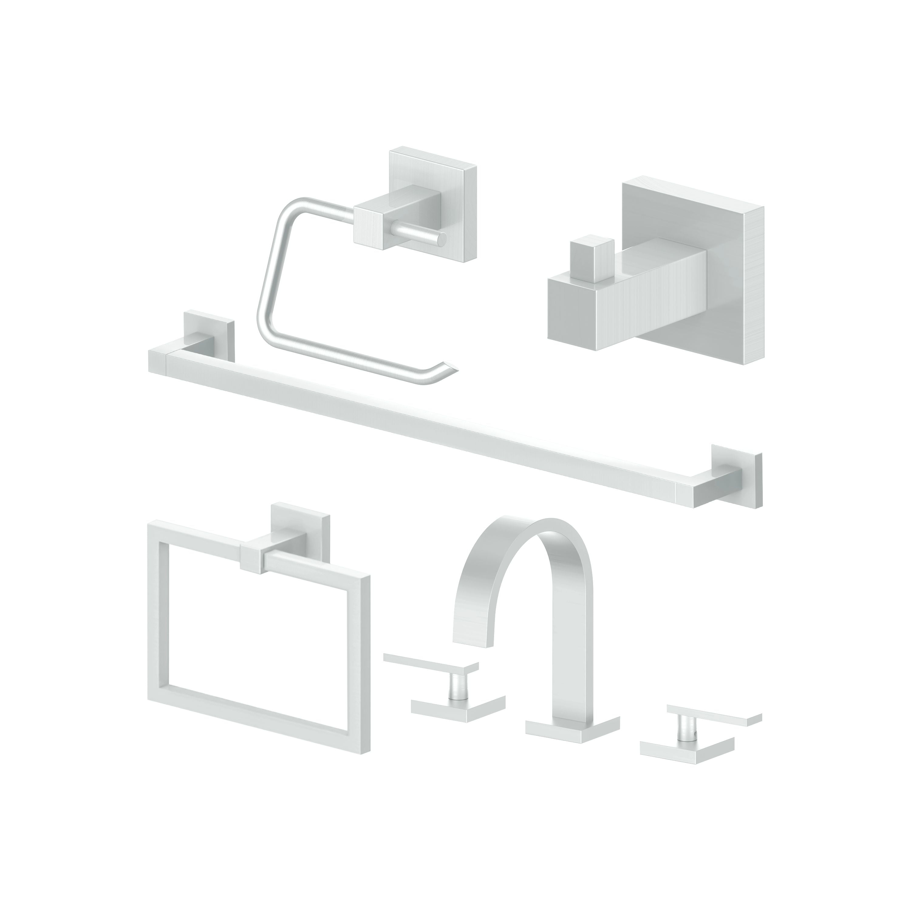 ZLINE Bliss Bathroom Package with Faucet, Towel Rail, Hook, Ring and ...