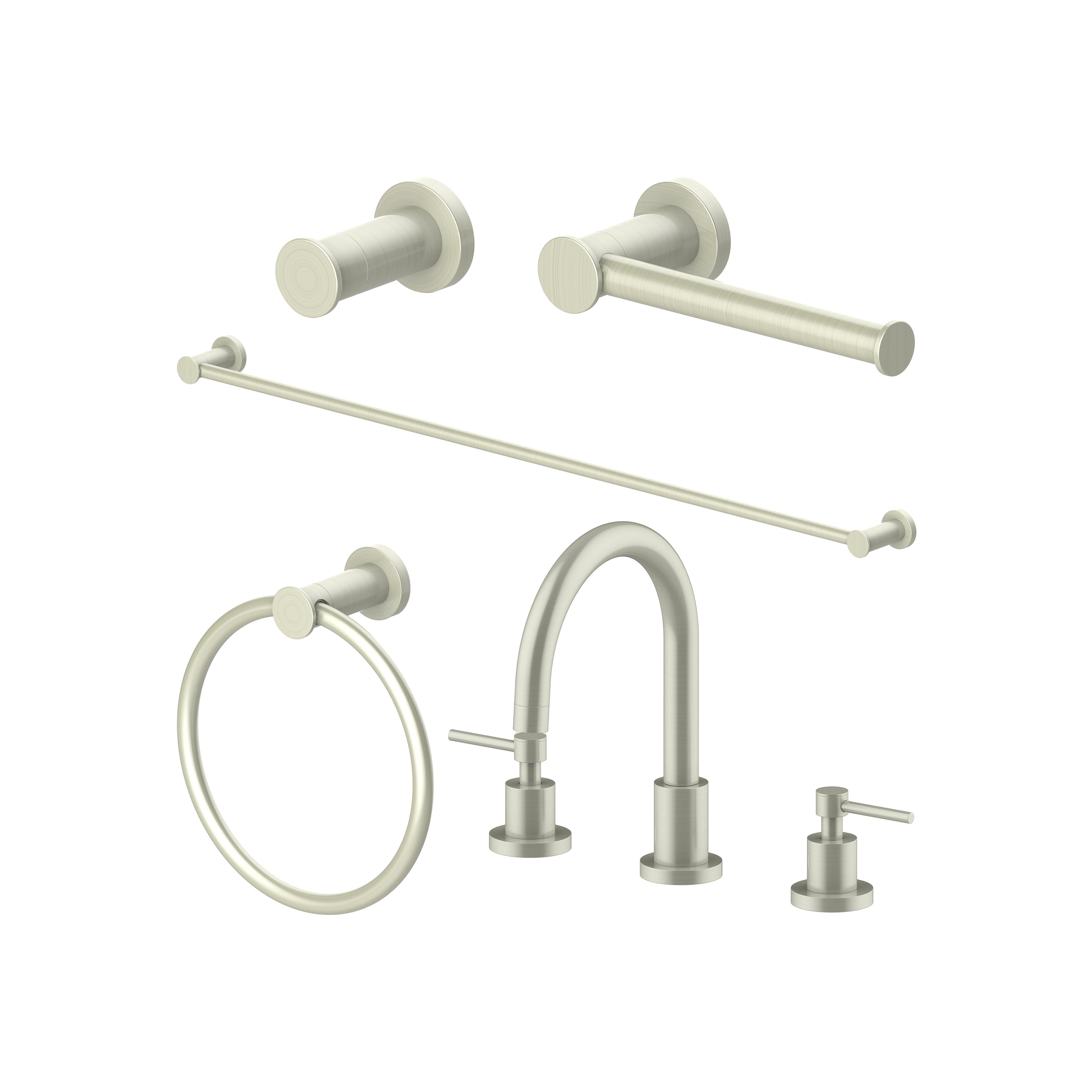ZLINE Emerald Bay Bathroom Package with Faucet, Towel Rail, Hook, Ring ...