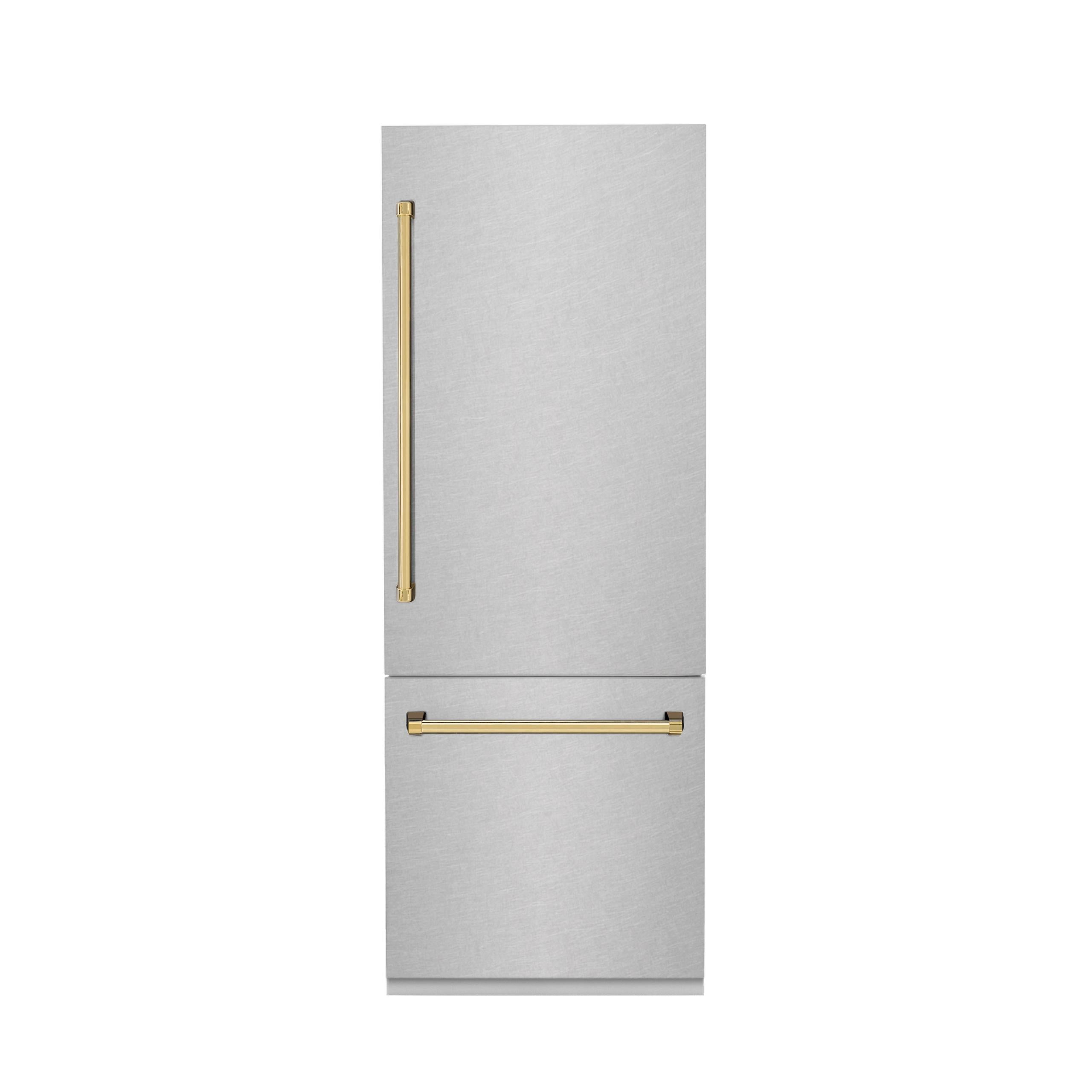 ZLINE KITCHEN AND BATH RBIVZSN30G bottom freezer built in refrigerator ...