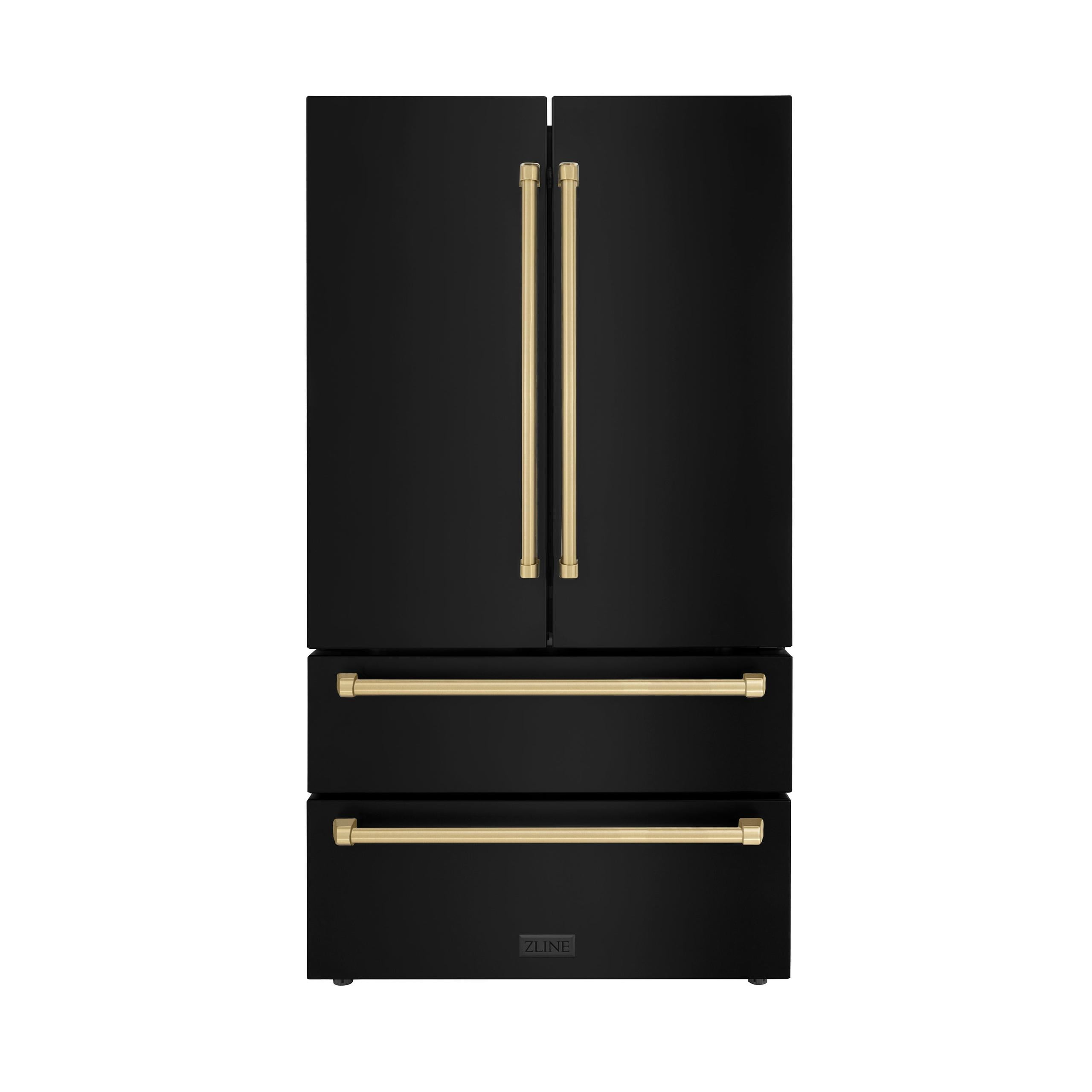 ZLINE Kitchen Autograph Edition 36In. 22.5 cuft. French Door ...