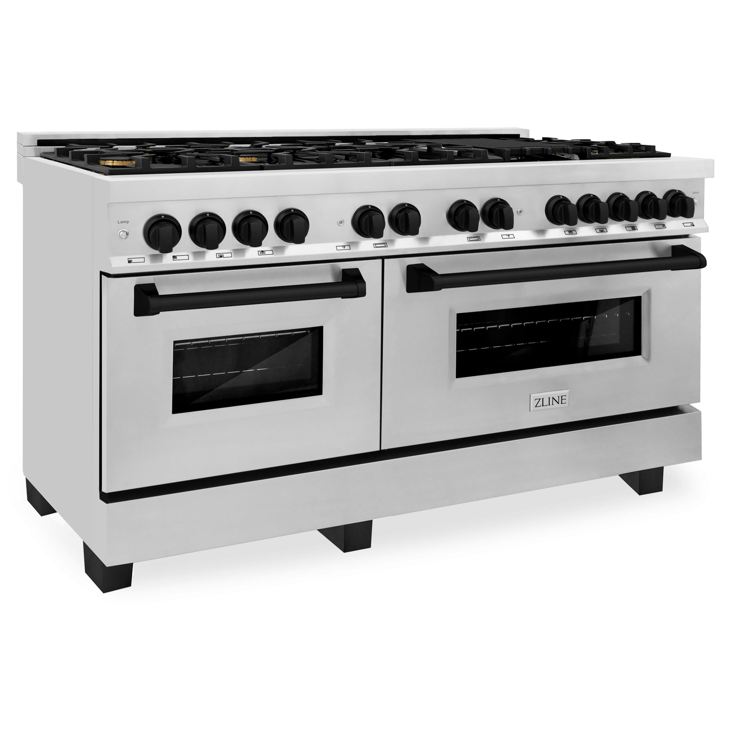 ZLINE Autograph Edition 60" 7.4 cu. ft. Dual Fuel Range with Gas Stove ...