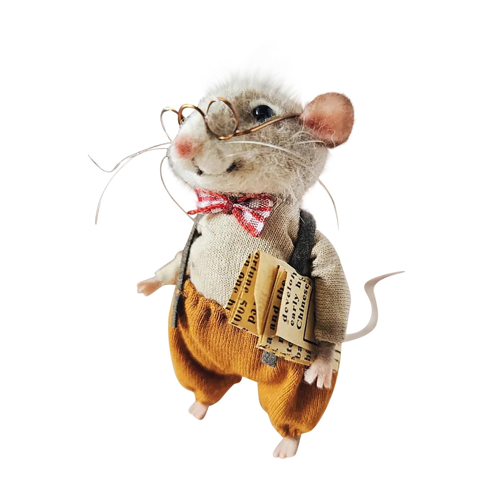 ZLKMQM Christmas Wool Needle-felted Mouse Figurine Cute Needle Mouse ...