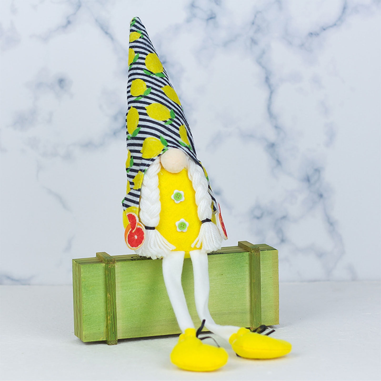 ZLLDECOR Cute Lemon Themed Gnome Doll Figurine For Summer Decor ...