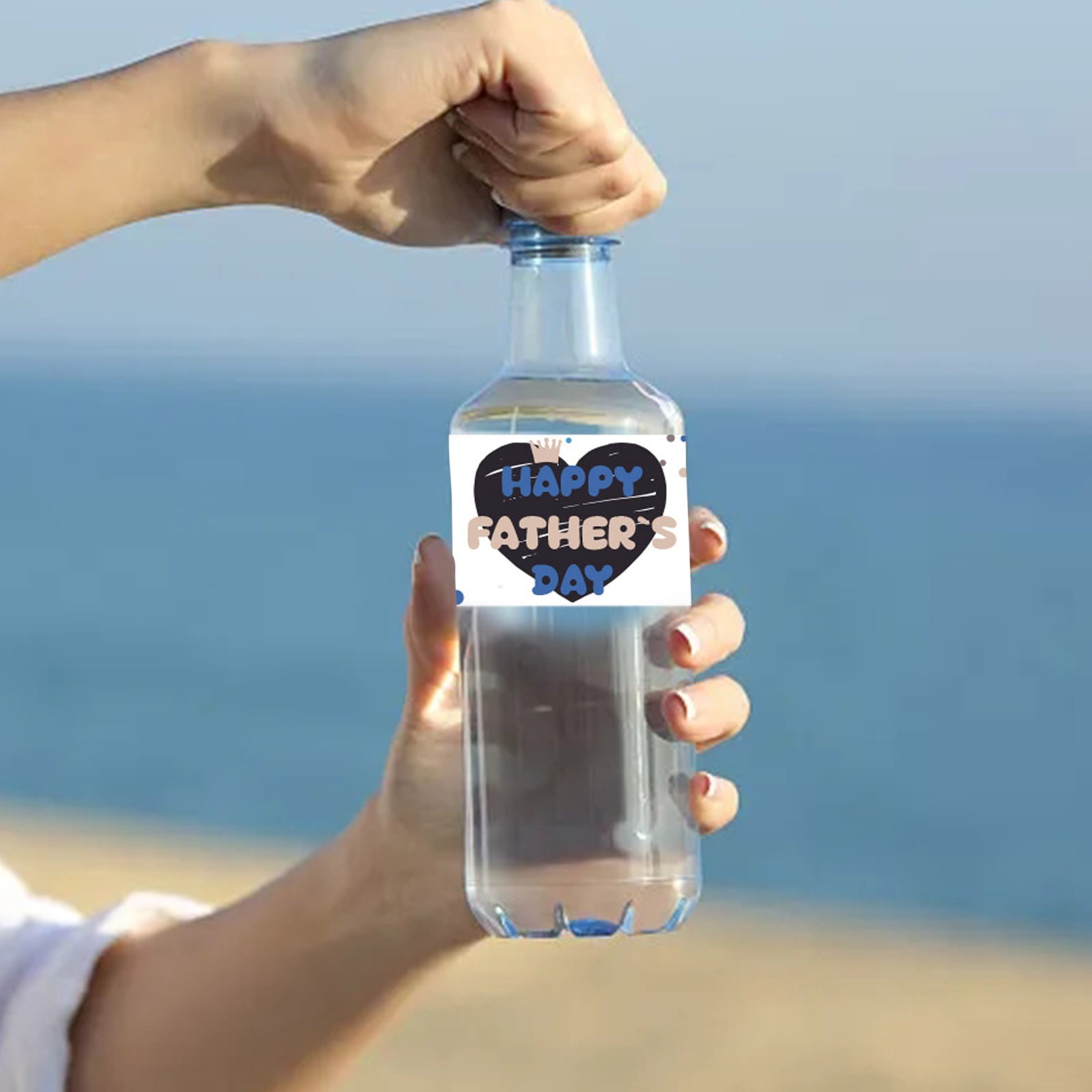 ZLLDECOR Father's Day Theme Bottle Label Stickers Colorful Bottle ...