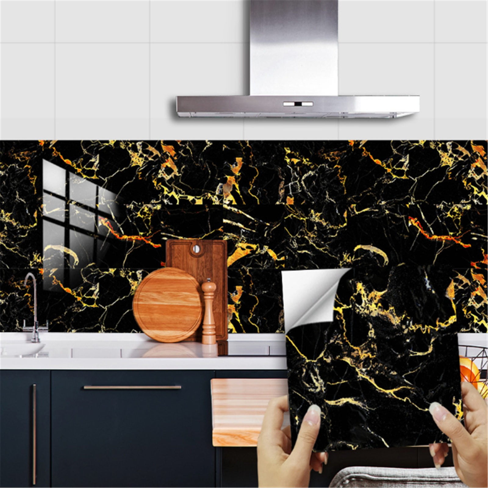 ZLLDECOR Peel And Stick Kitchen Backsplash Self Adhesive Waterproof ...