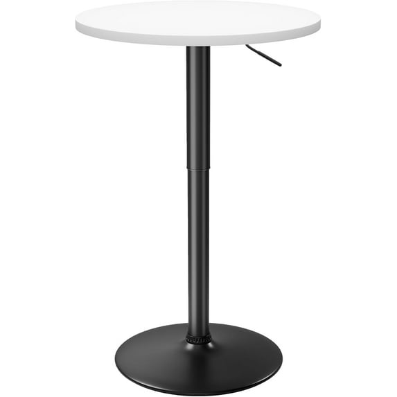 ZLP Round Bistro Pub Table 23.6 Inch Height Adjustable 360° Swivel Bar ...
