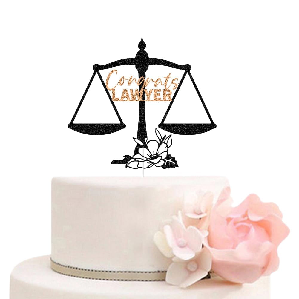 ZLPDS Congrats Lawyer Cake Topper, Law School H2FSDSurvivor, Born to ...