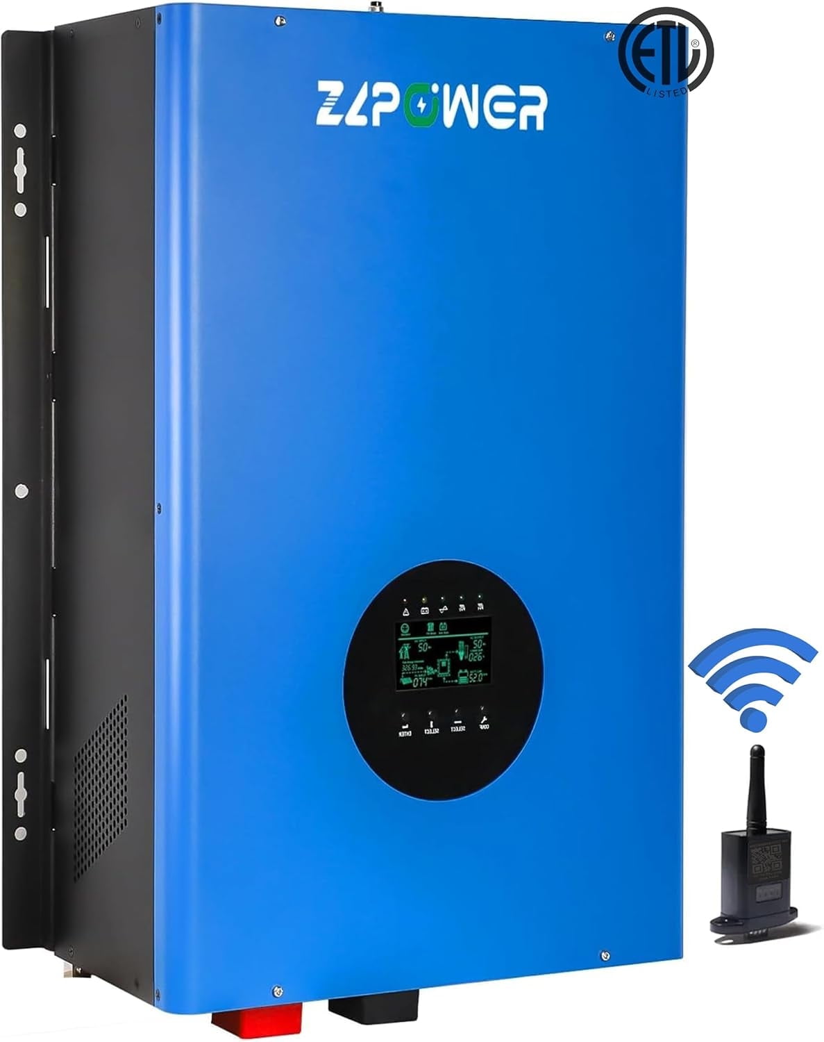 ZLPOWER 8000W 48V Hybrid Solar Inverter, 24000W Peak, 120/240V Split ...