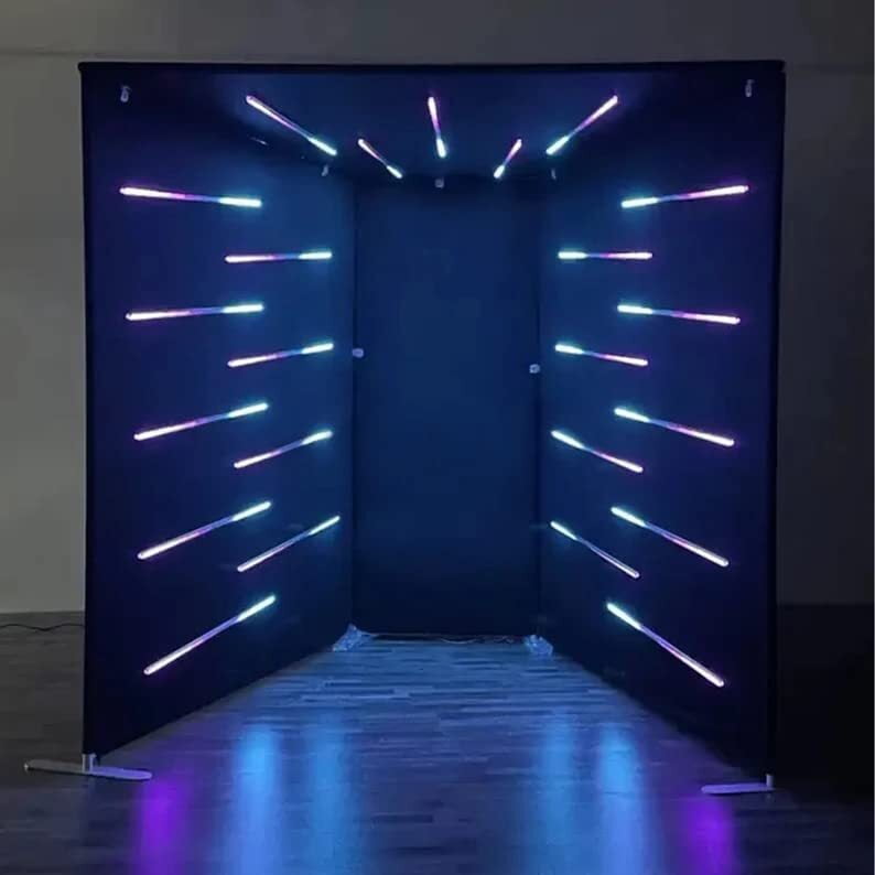 ZLPOWER Portable 7.5FT LED Photo Booth Enclosure with Multi-Color RGB ...