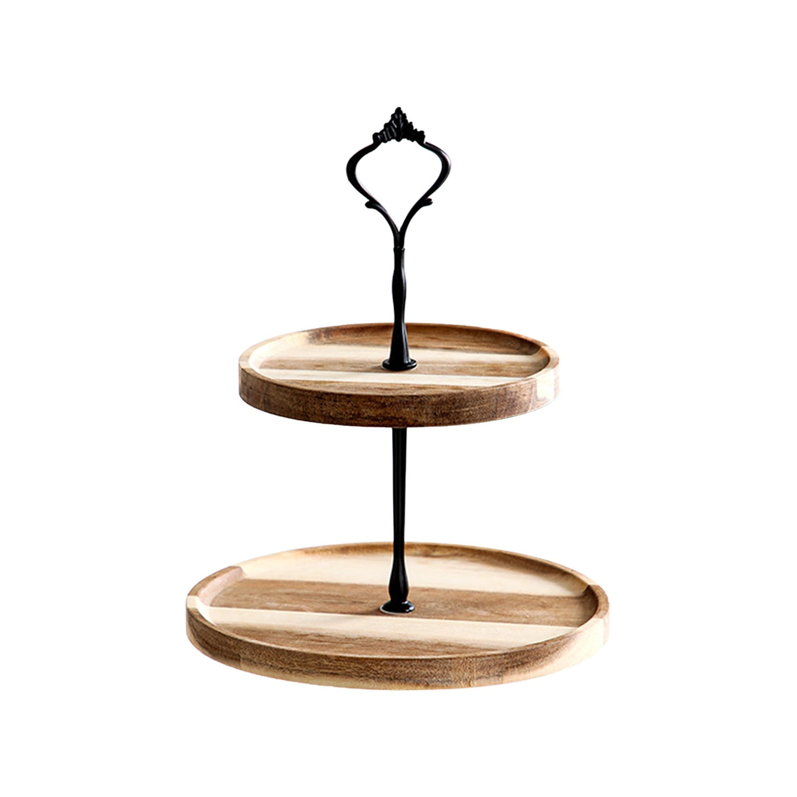 ZLYNAN Clearance! Two Tiered Tray Farmhouse Tiered Tray Wooden Tiered Tray Stand 2 Tier Tray for ...