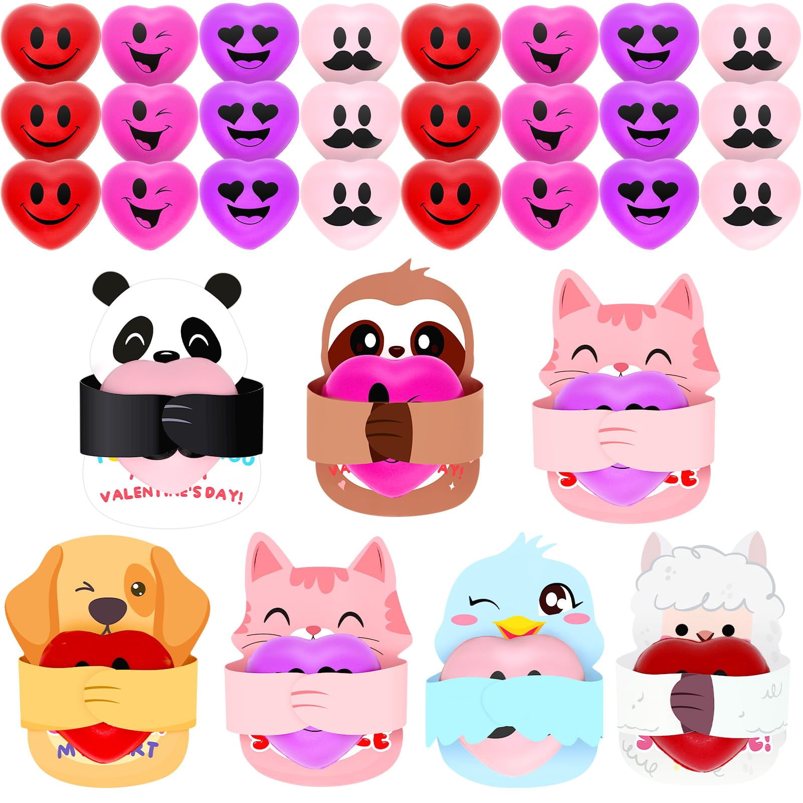 ZMCINER 24 Packs Valentines Day Gifts for Kids Classroom with Heart ...