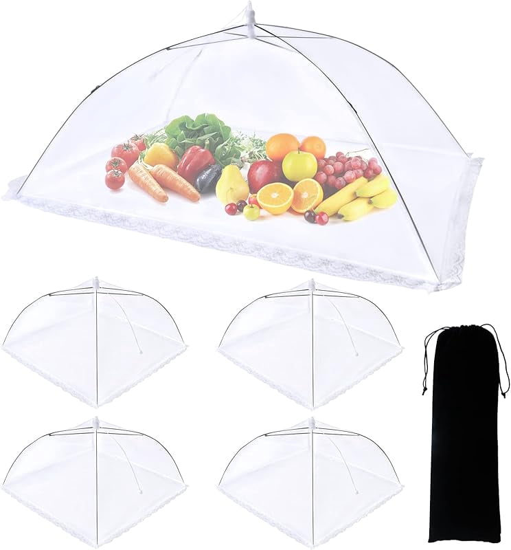 ZMCINER 7 Pack Food Covers for Outdoors Mesh Screen Include Food Tents ...