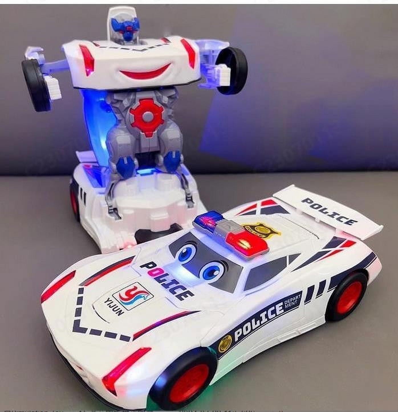 ZMFXJPE Electric Universal Deformation Police Toy Car New Police Car ...