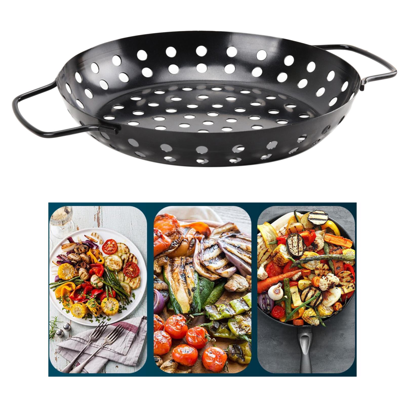 ZMG 2025 Carbon Steel BBQ Grill Pan - Veggie Meat Shrimp Fruit Roasting ...