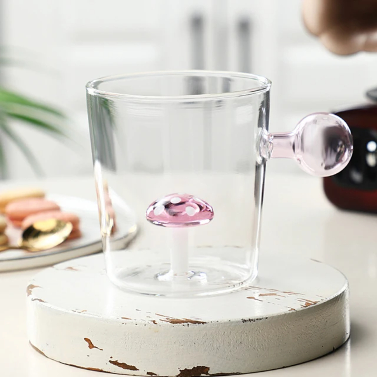 ZMG 2025 Creative 350ml High Borosilicate 3D Mushroom Shape Glass Cup ...