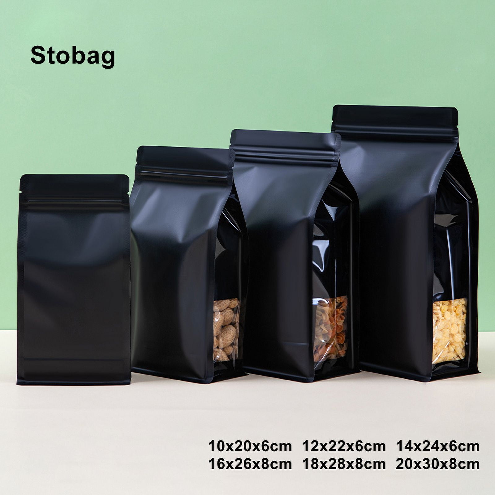 ZMG 2025 StoBag 50pcs Food Packaging Ziplock Bags Aluminum Foil Stand ...