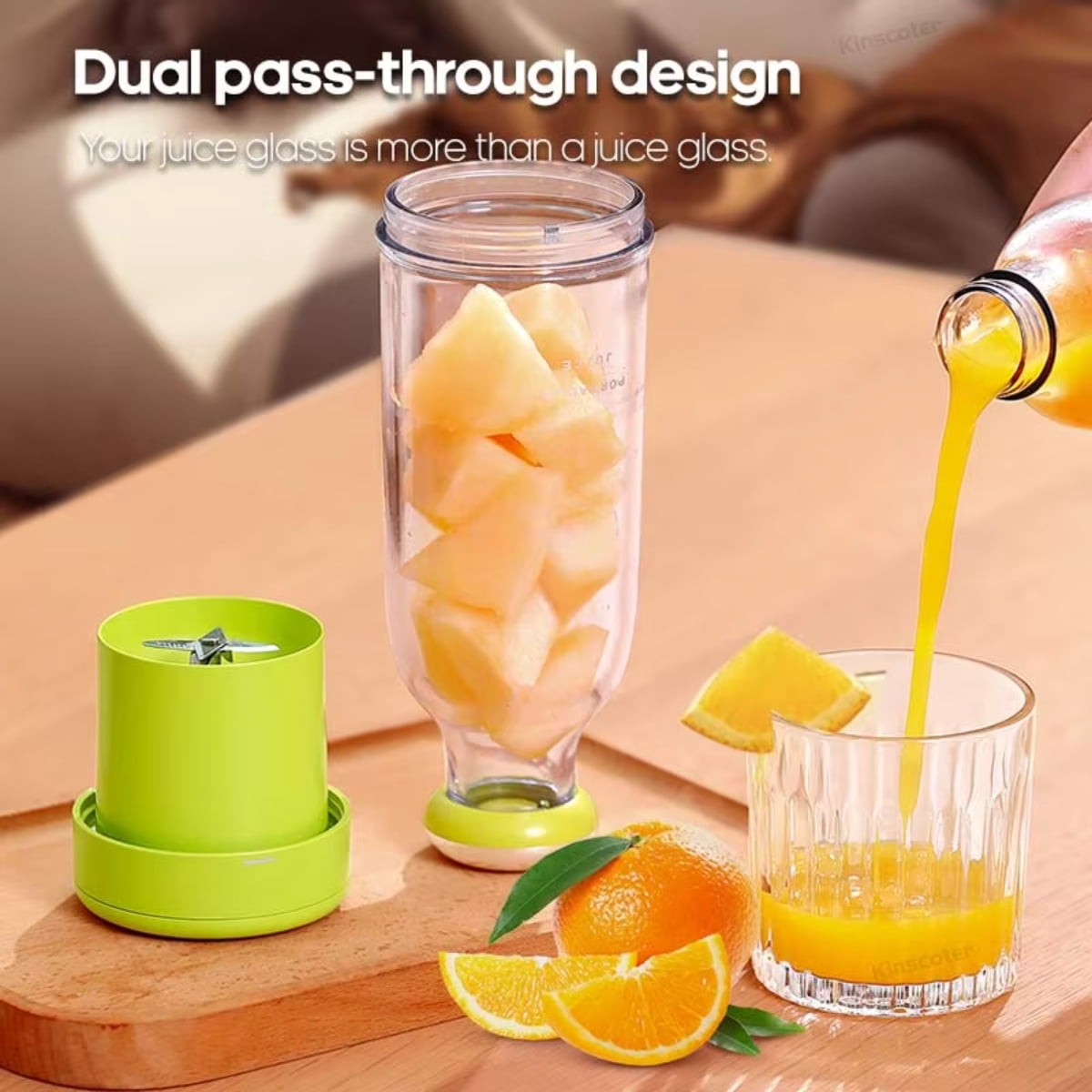 ZMG Portable Fruit Juice Blenders Summer Personal Mini Bottle USB 6 ...