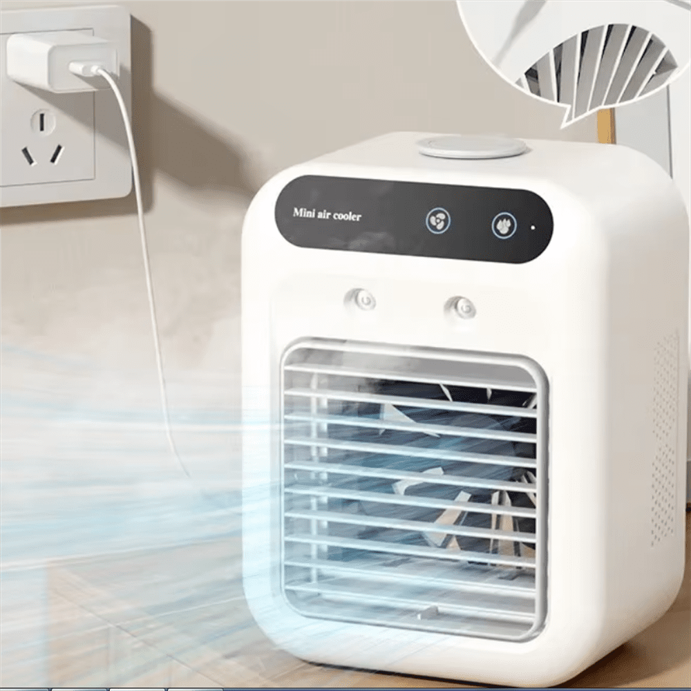 ZMGJP Rechargeable Mini Air Conditioner Fan - Portable USB with Touch ...
