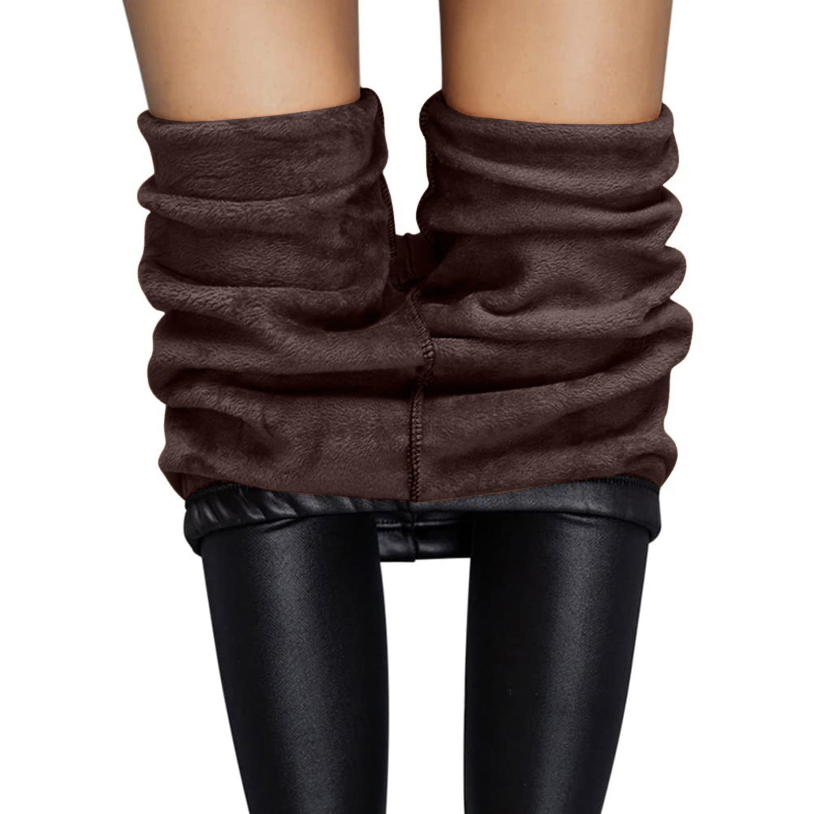 Women's Pants Casual Leather Leggings Stretch High Waisted Pleather Pu ...