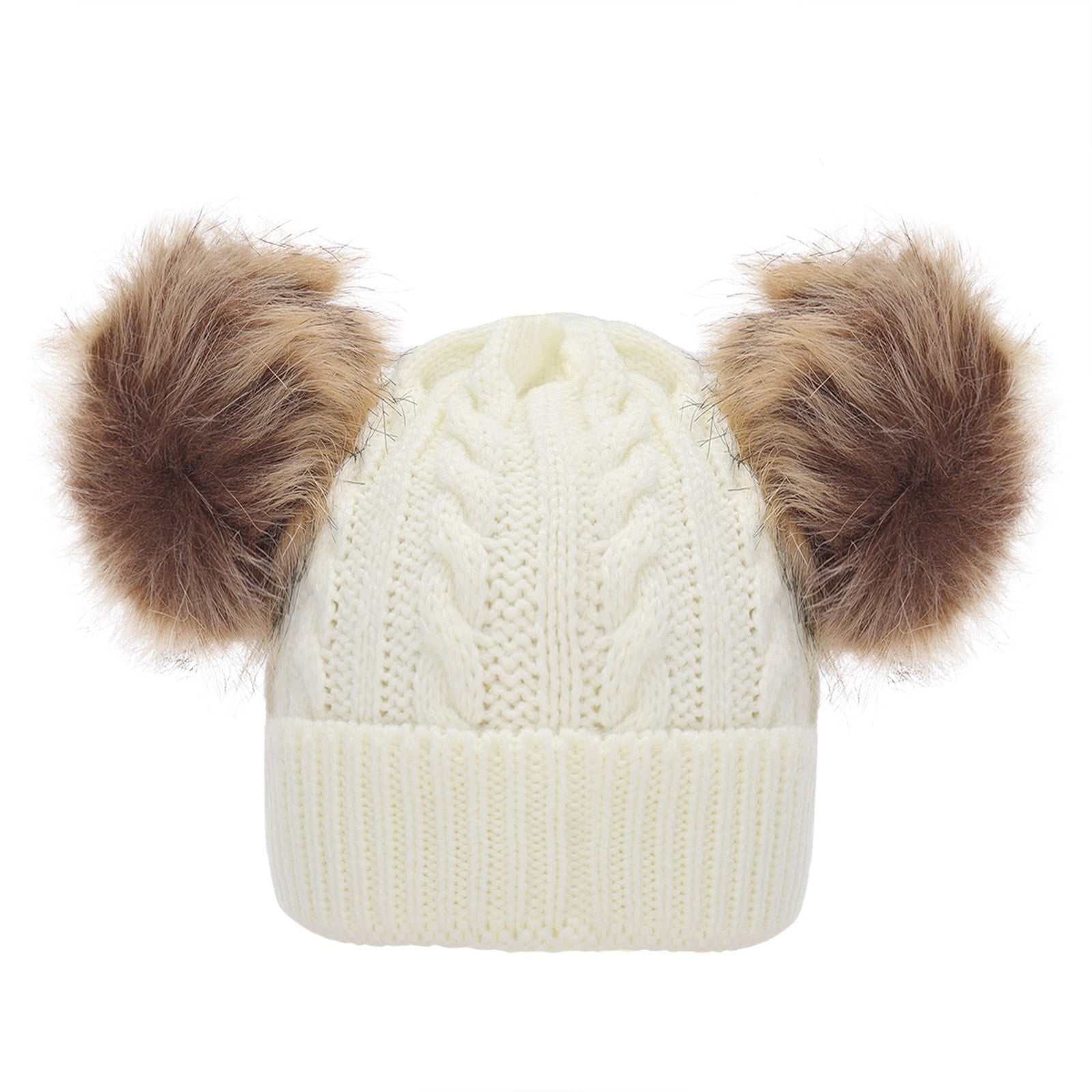 ZMHEGW Cotton Lined Boys Girls Hat Cap Hat Knitted Kids Pom Winter ...