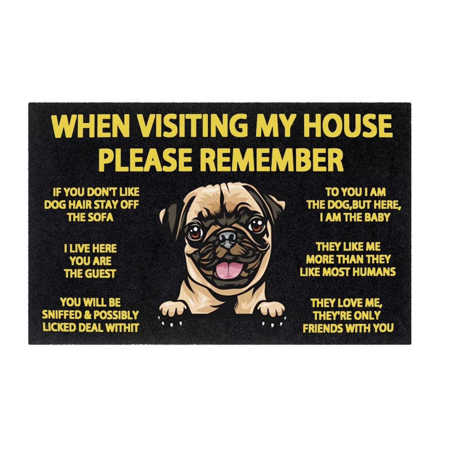 ZMHEGW Siberian Chihuahua Doormat Kitchen Bath Dog Interior Monologue ...
