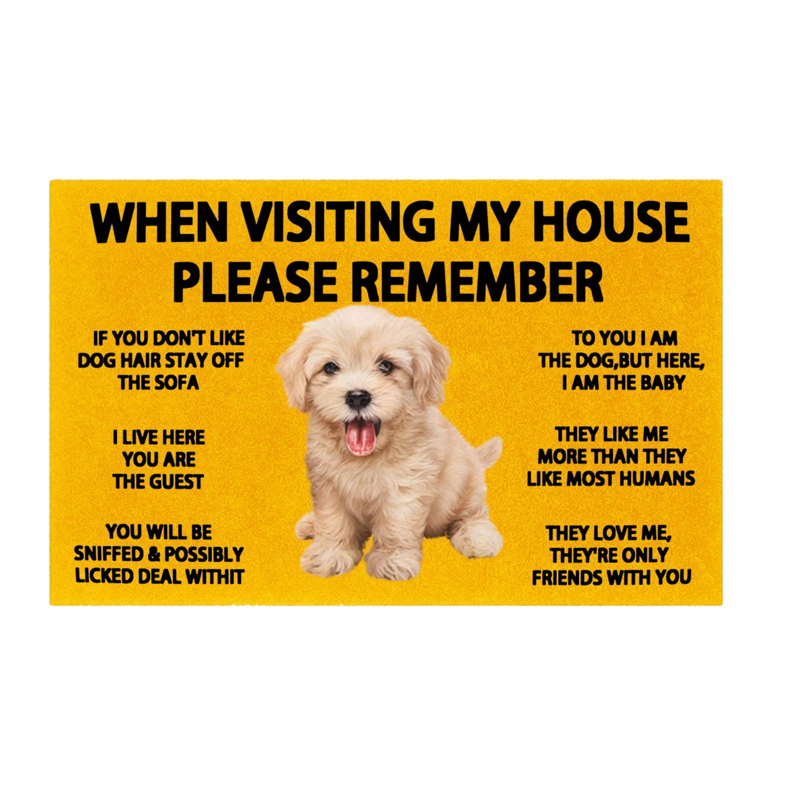 ZMHEGW Siberian Chihuahua Doormat Kitchen Bath Dog Interior Monologue ...