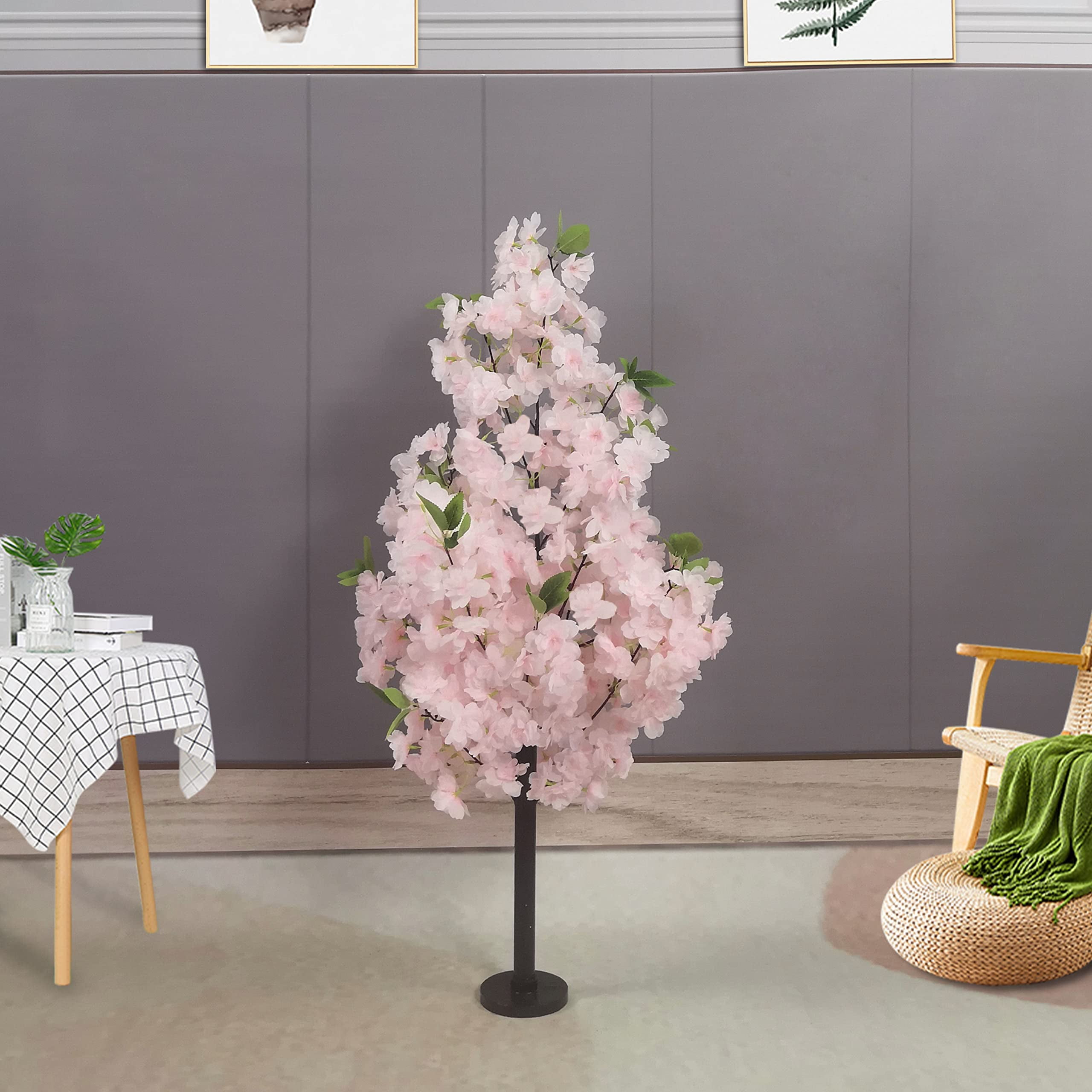 ZMHLHYJY Artificial Cherry Blossom Tree Simulation Plant Wishing Tree ...