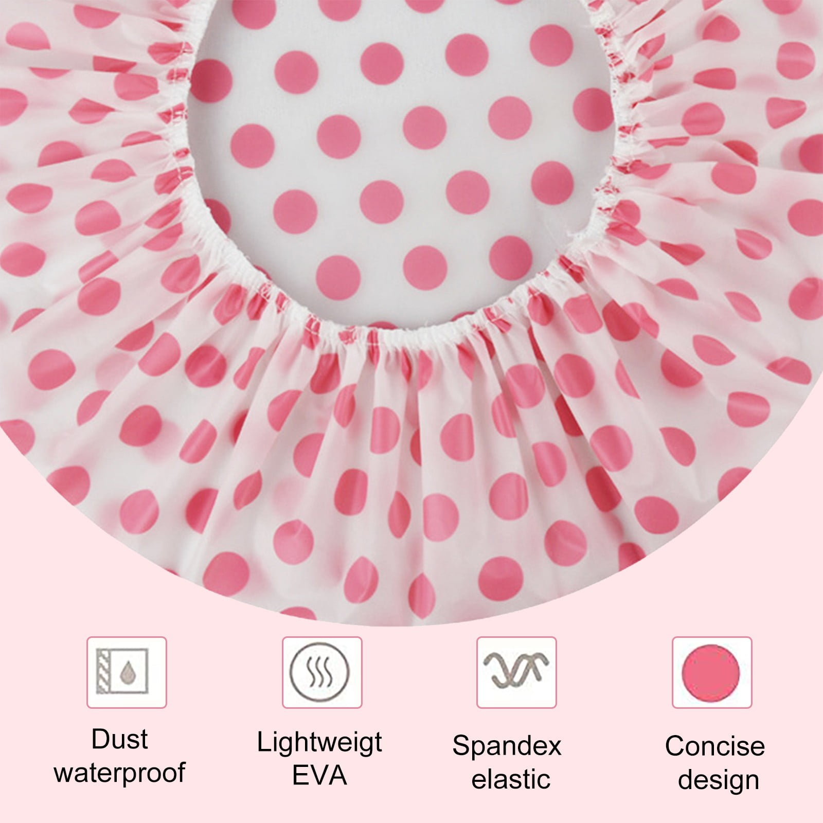 ZMHPKJS Shower Caps, Extra Large Reusable Elastic 100% Waterproof ...