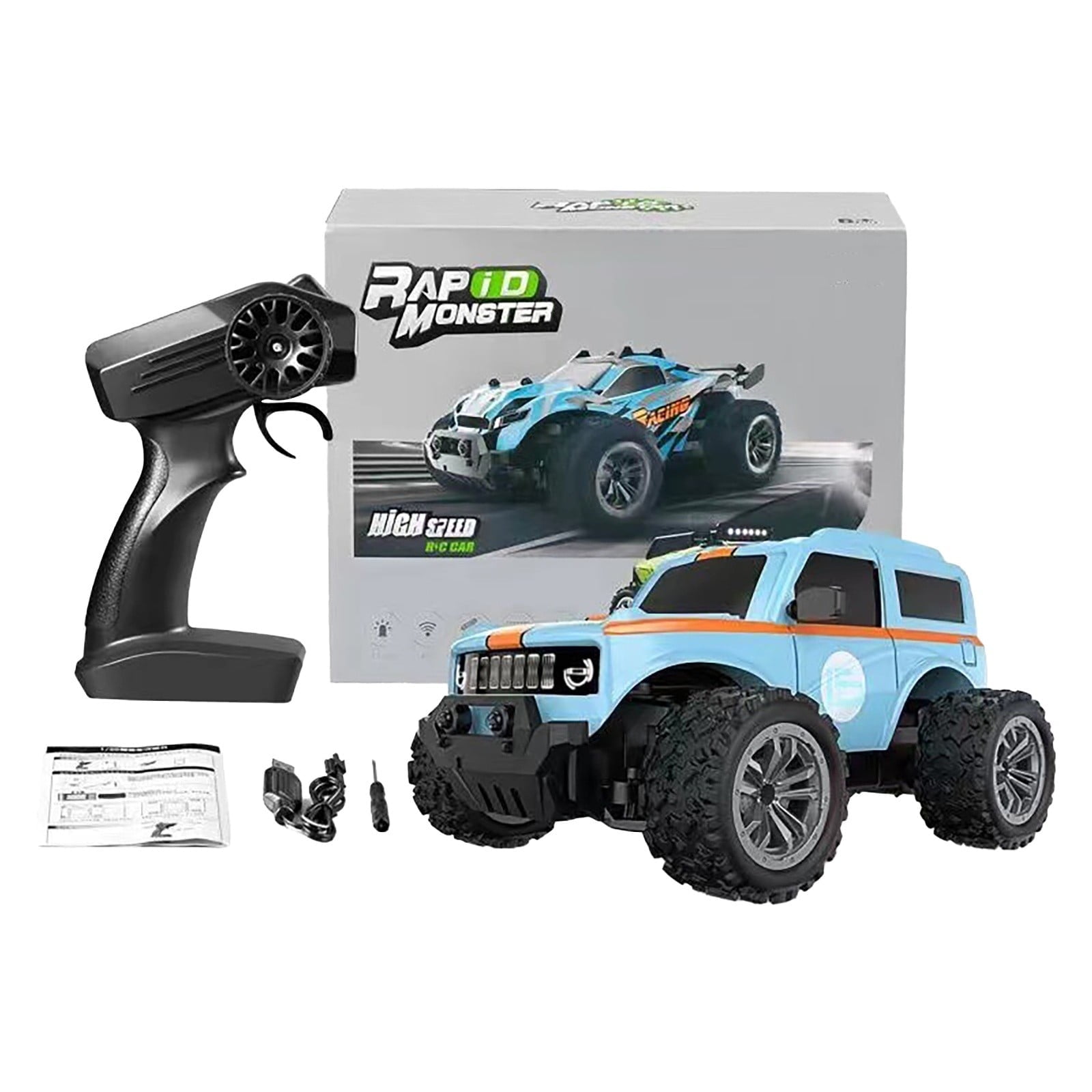 ZMKIAG 1:18 Scale All Terrain RC Car, 36 KPH High Speed 4WD Electric Vehicle with 2.4 GHz Remote ...