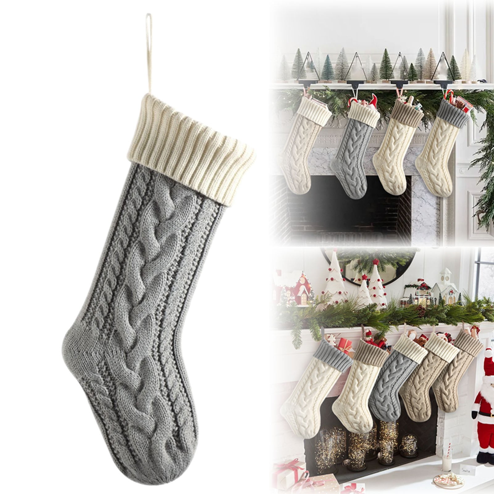 ZMKIAG 18-Inch Large Christmas Stockings Set - Family Xmas Stockings ...