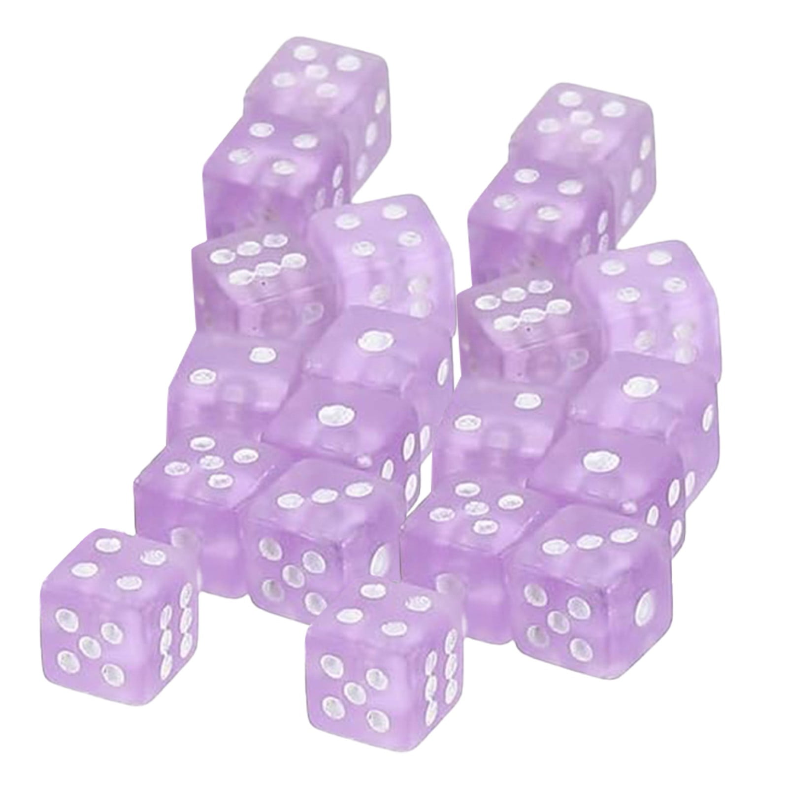 ZMKIAG 20-Piece 5mm Acrylic Tiny Dice Set - Six-Sided Game Dot Square ...