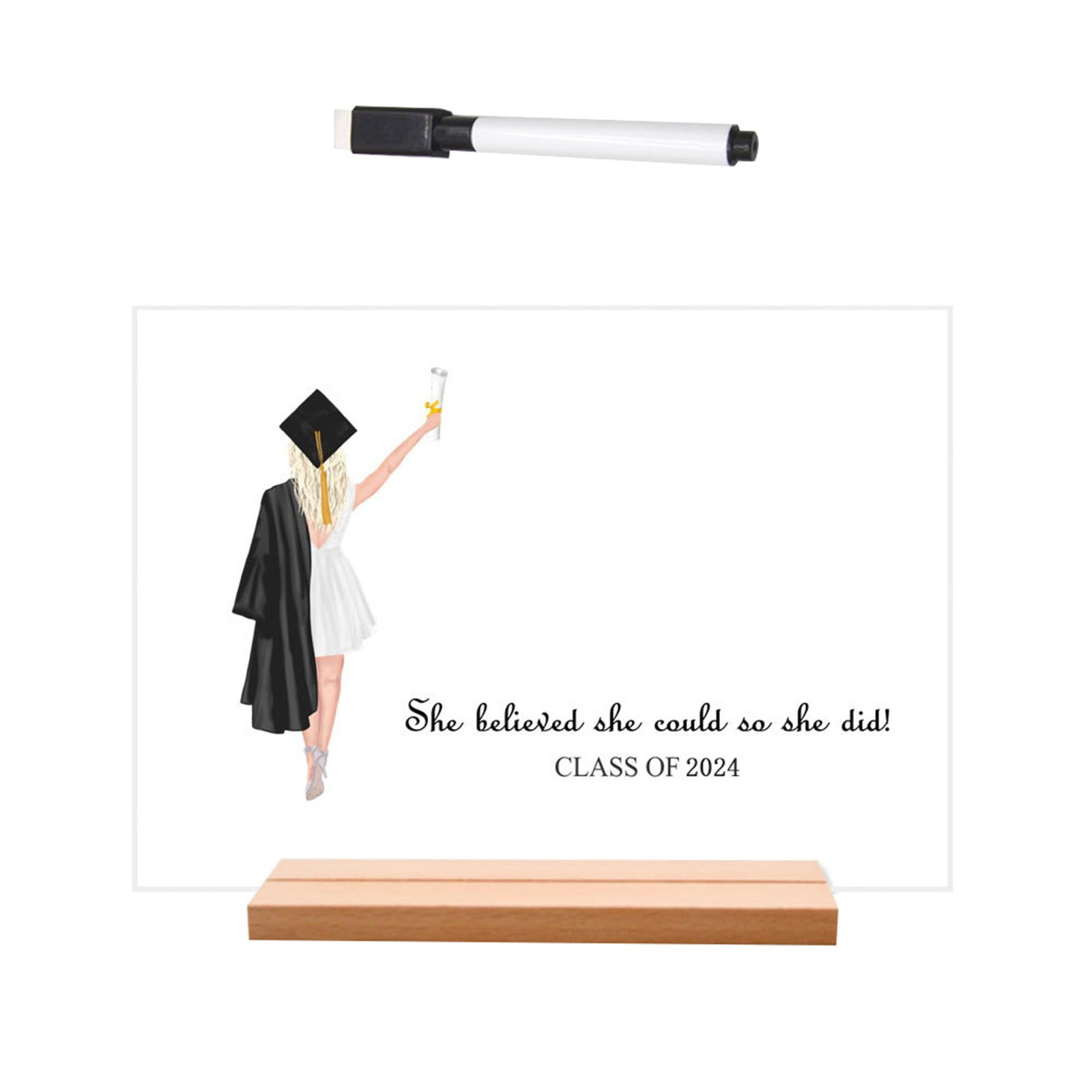 ZMKIAG 2025 Customizable Graduation Acrylic Plaque Set - Erasable DIY ...