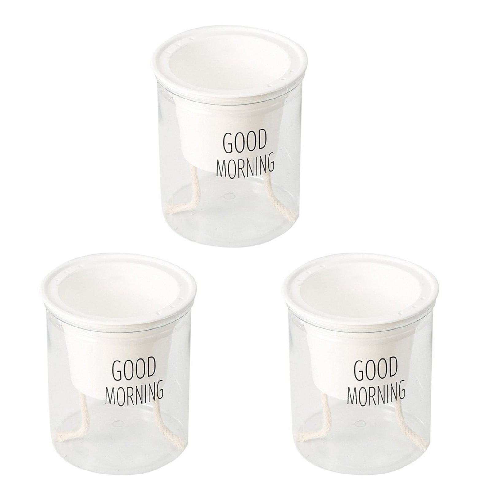 ZMKIAG 3-Pack Clear Plastic Plant Pots with Drainage Holes - 4 Inch ...