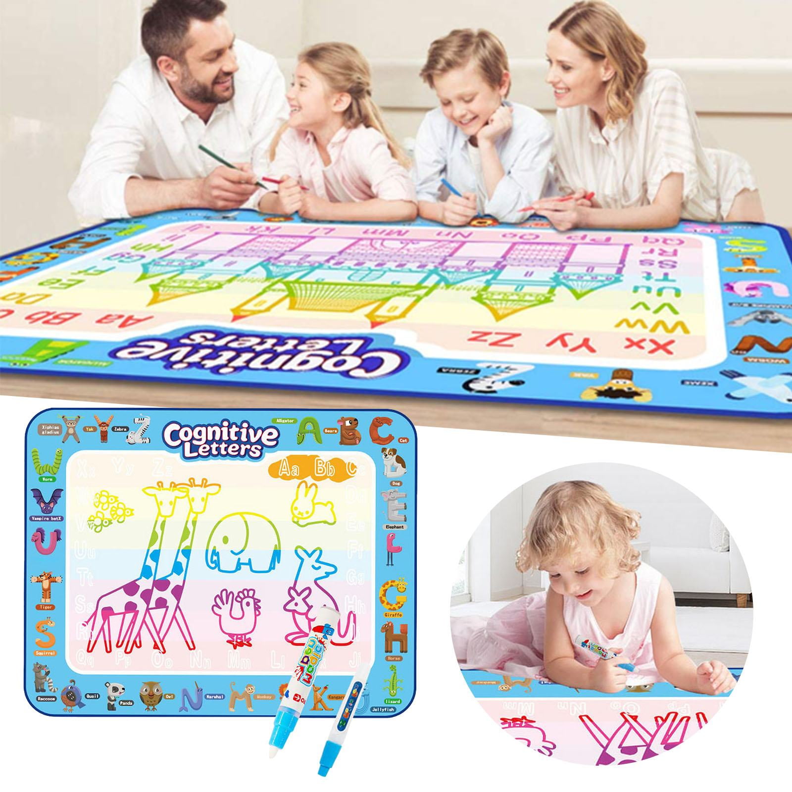 ZMKIAG 40 X 30 Inch Water Doodle Mat with Water Pen, Kids Drawing Mat ...