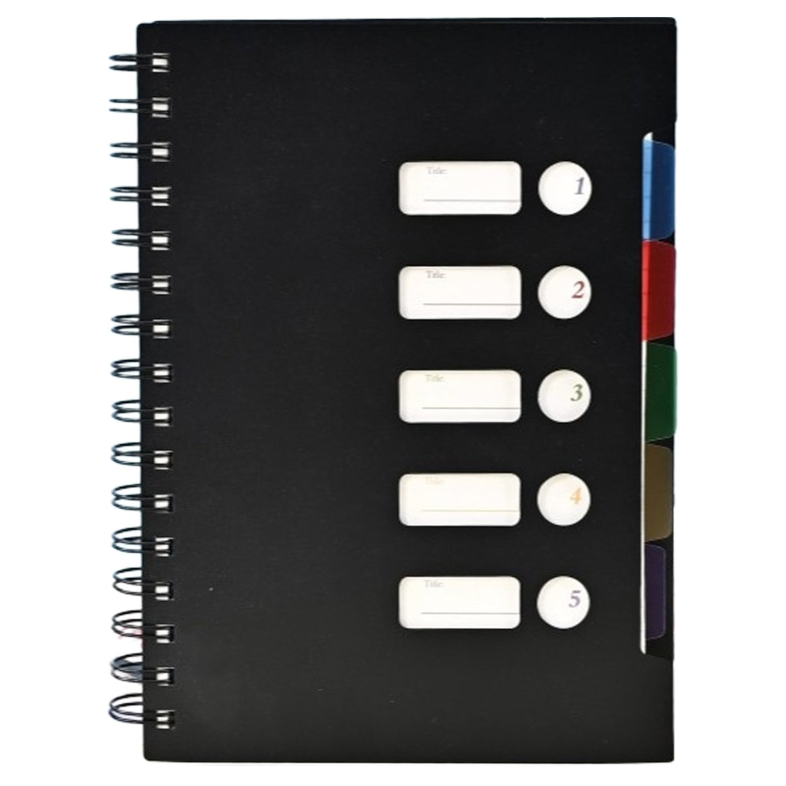 ZMKIAG A5 Black College Ruled Subject Notebook for 𝗦𝗰𝗵𝗼𝗼𝗹 & Work - 5 ...